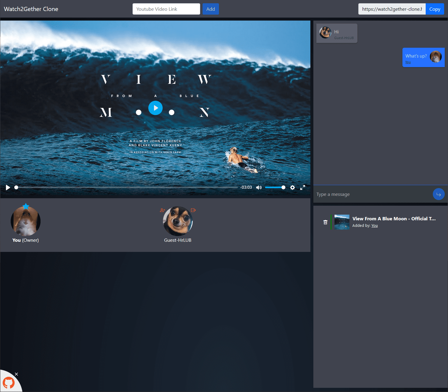 GitHub - Virtual1/watch2gether-clone: Watch2Gether Clone using Node.js, Express, Socket.io ...