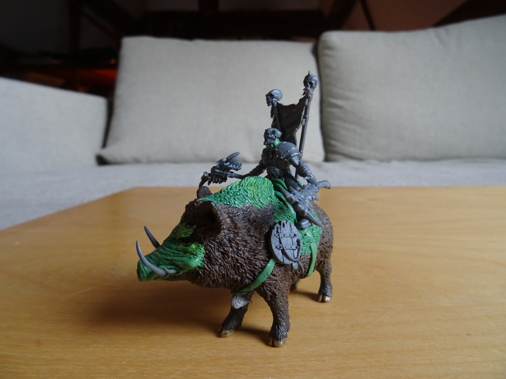 My Chaos-Champion on Demonic Steed made from a toy boar : r/Warhammer
