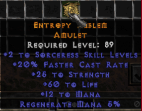 Entropy Emblem Amulet - Topic - d2jsp