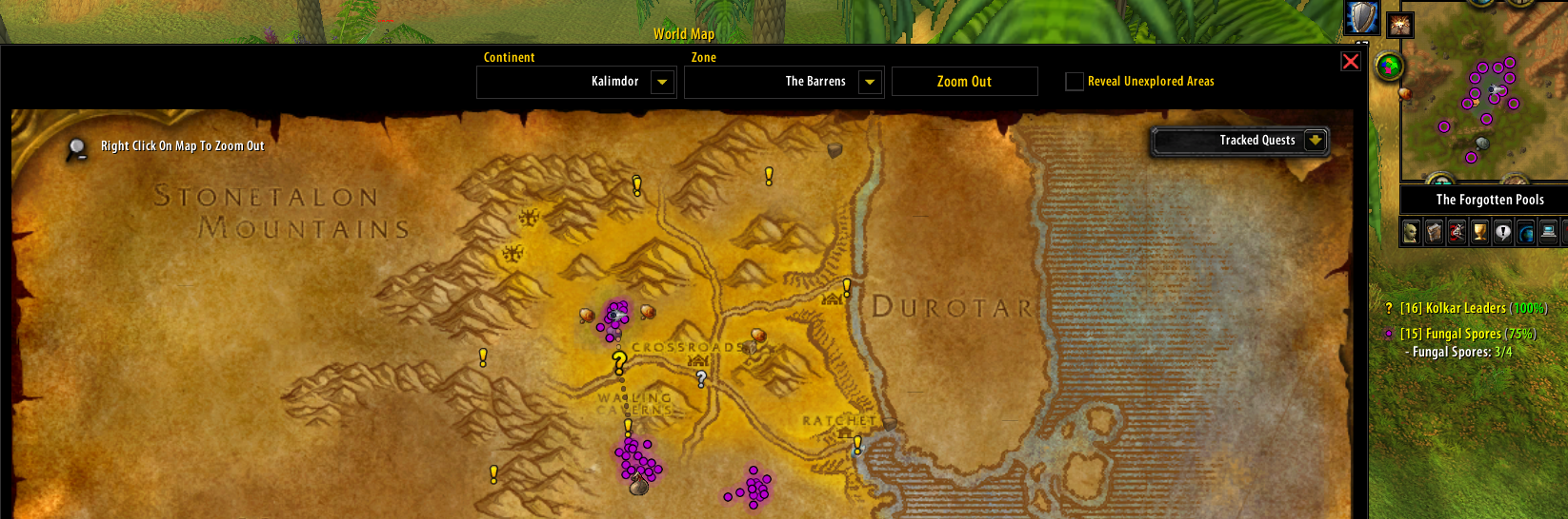 The Barrens Quest Fungal Spores do not respawn · Issue #520 · Wall-core/Everlook-Bugtracker · GitHub