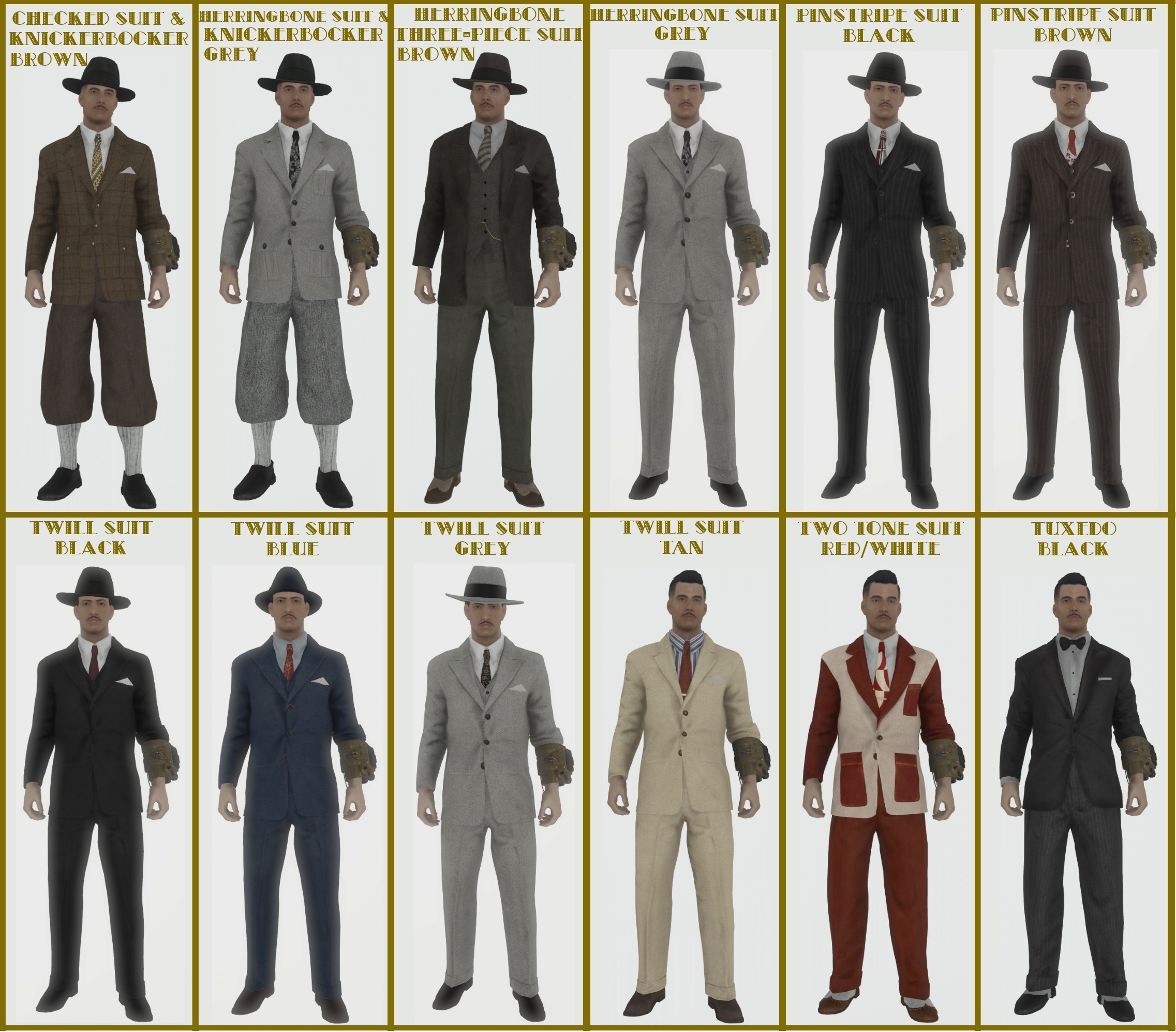 Retro Fashion Overhaul - Suits - Coats - Hats - Uniforms - at Fallout 4 ...