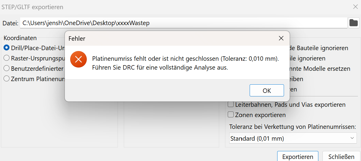 kiCad 8 cannot export step and how to ignore courtyard : r/KiCad