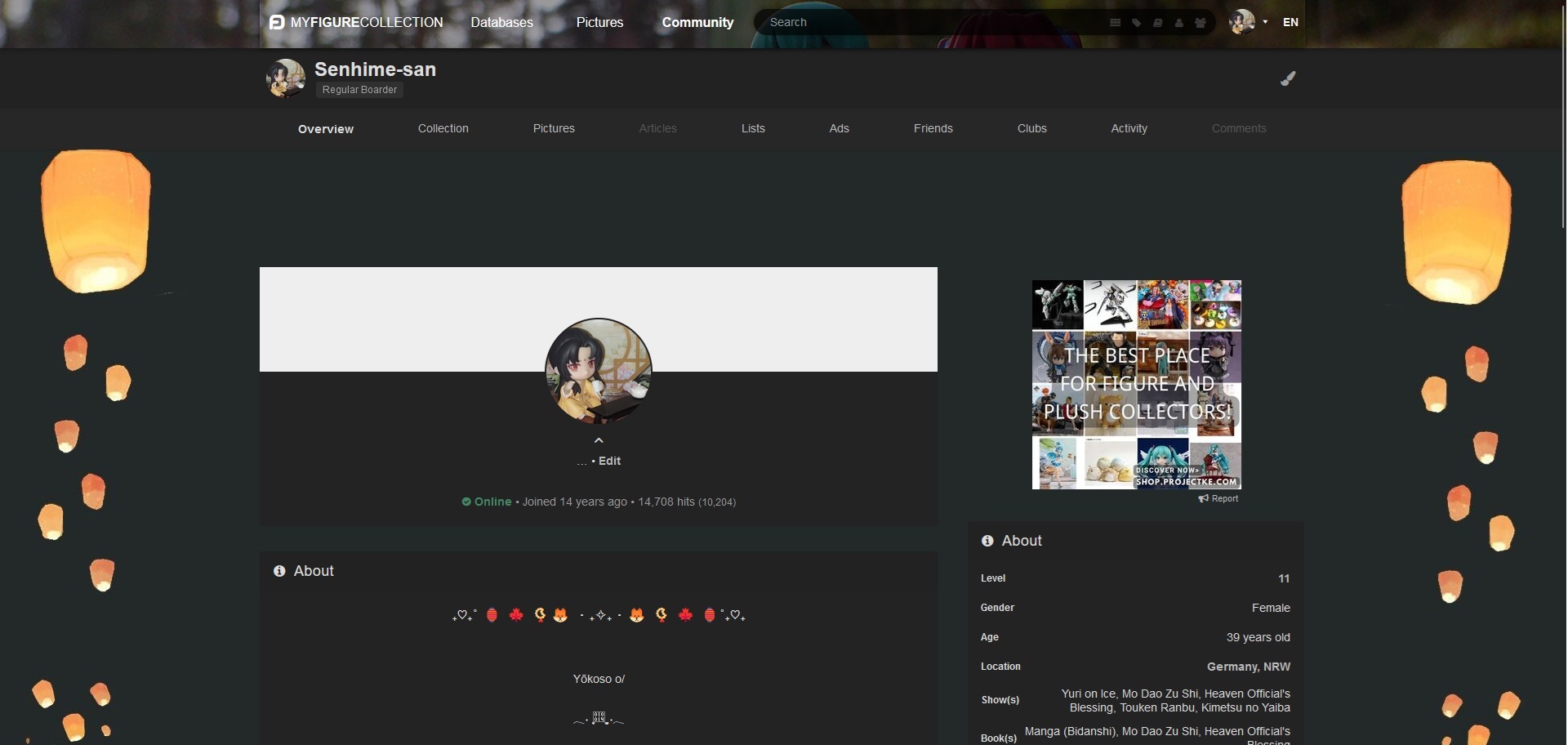 Profile Customization — MyFigureCollection.net