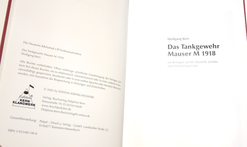 Buch: Mauser Tankgewehr M1918 **Top** - eGun